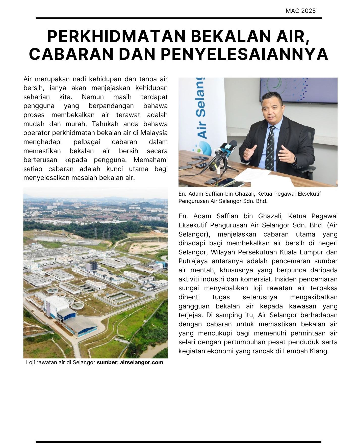 PERKHIDMATAN BEKALAN AIR CABARAN DAN PENYELESAIANNYA - Air Kelantan Sdn ...